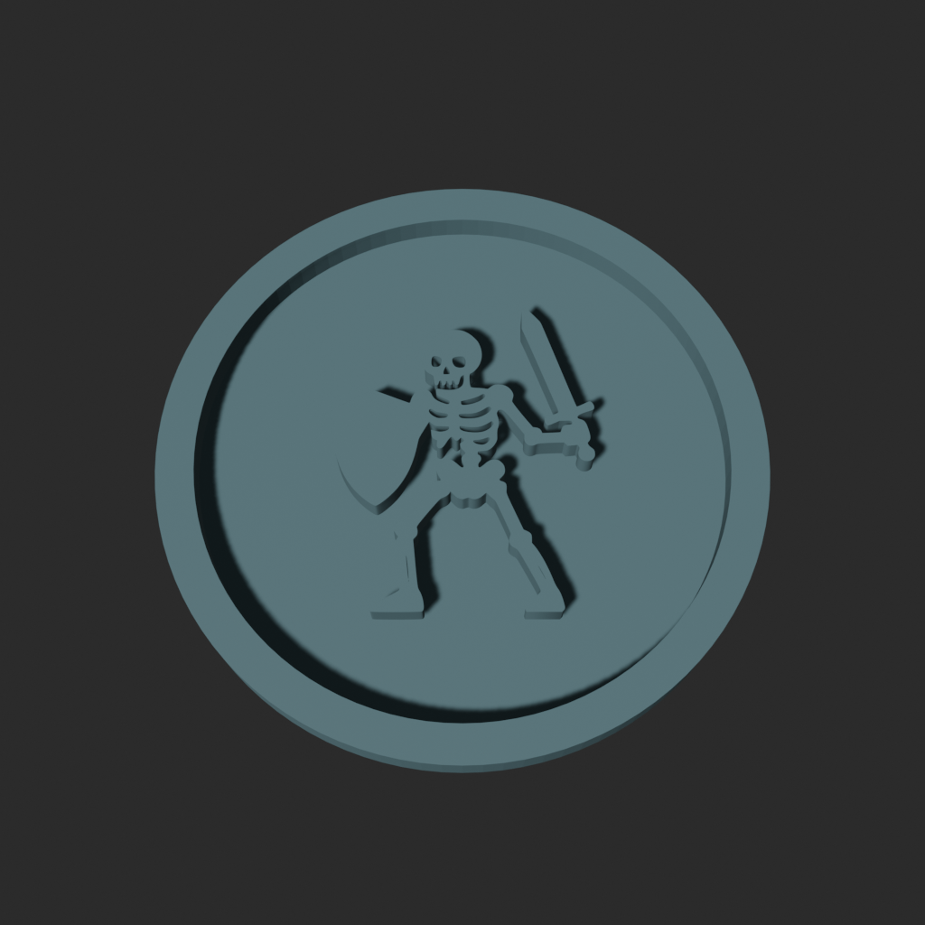 💀 Skeleton Warrior Meeple Disc – 3D Printable Game Token・ 3D File for ...