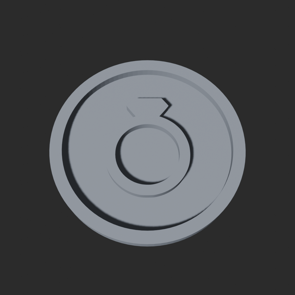 💍 Ring Symbol Disc – 3D Printable Game Token・ 3D File for 3D printing・Cults