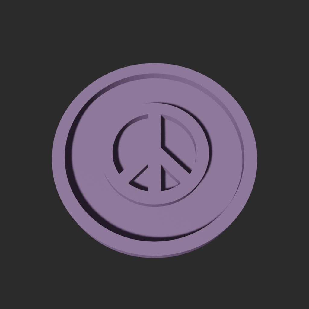 ☮️ Peace Symbol Disc – 3D Printable Game Token・ 3D File for 3D printing ...