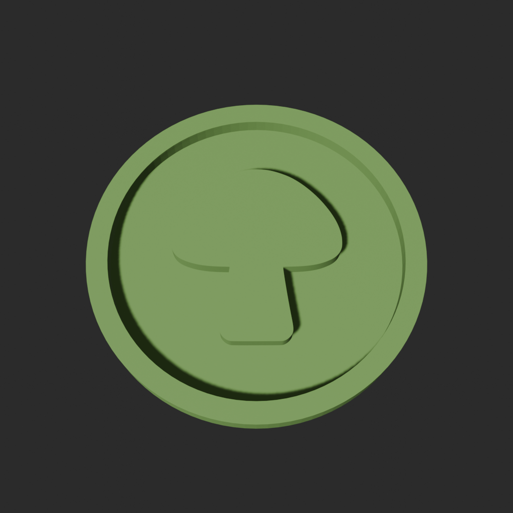 🍄 Mushroom Disc – 3D Printable Game Token・ 3D File for 3D printing・Cults
