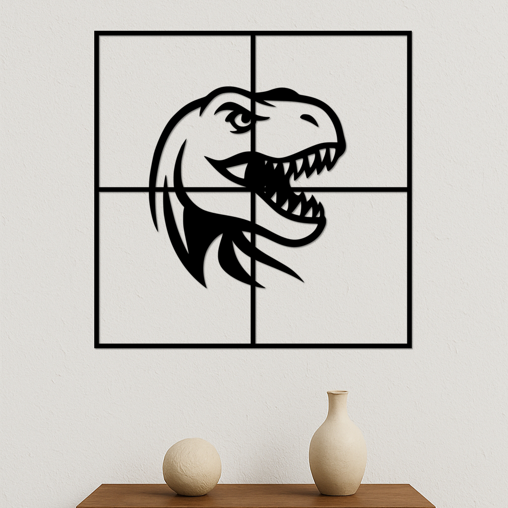 🦖 Edgeform T-Rex XL Wall Art – 3D Printable Decor・ STL File for 3D ...