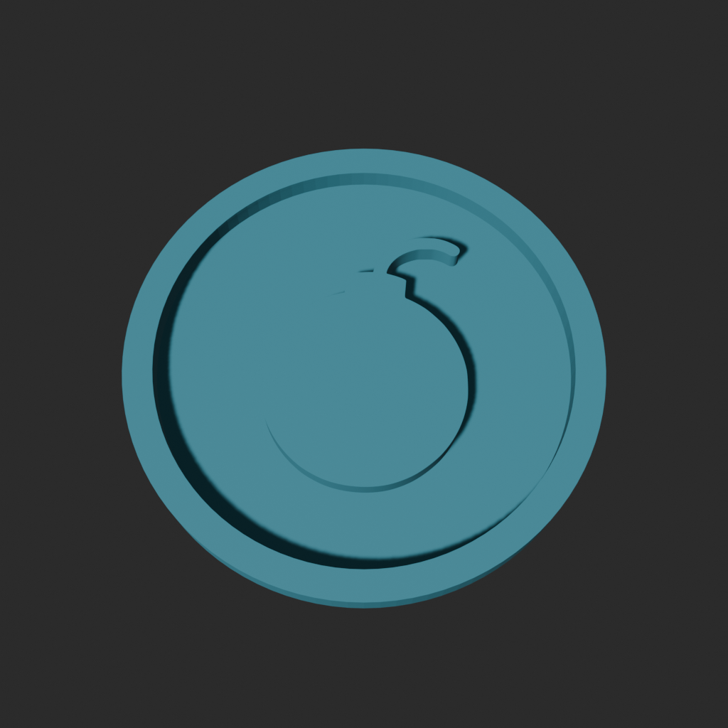 💣 Bomb Disc – 3D Printable Game Token・ 3D File for 3D printing・Cults