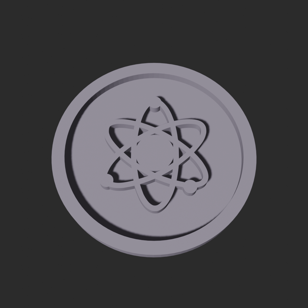 ⚛️ Atom Symbol Disc – 3D Printable Game Token・ STL File for 3D printing ...