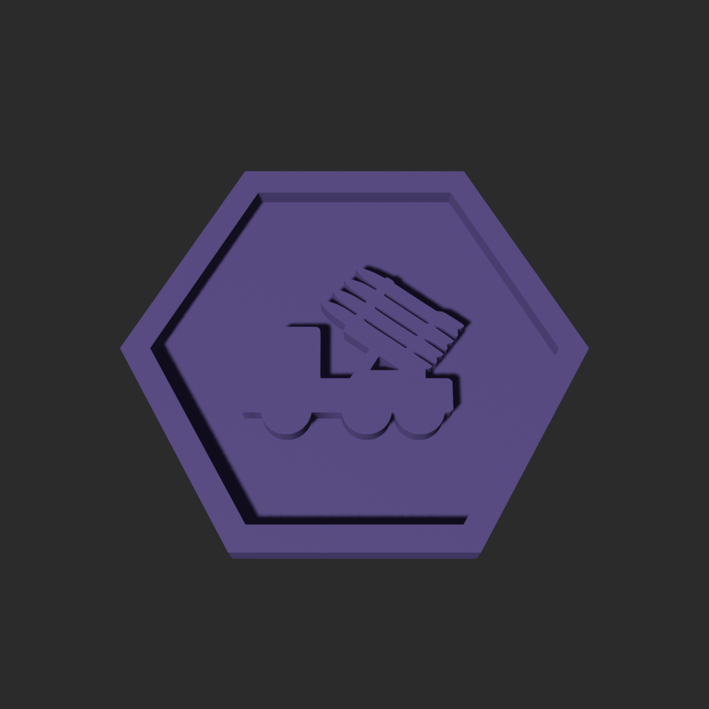 🚀 Rocket Launcher Truck Meeple Hexagon – 3D Printable Game Token・ 3D ...