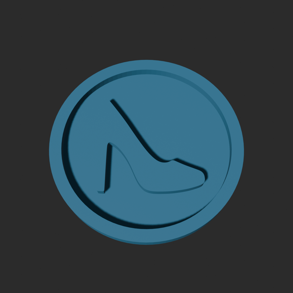 👟 High Heel Shoe Symbol Disc – 3D Printable Game Token・ 3D File for 3D ...