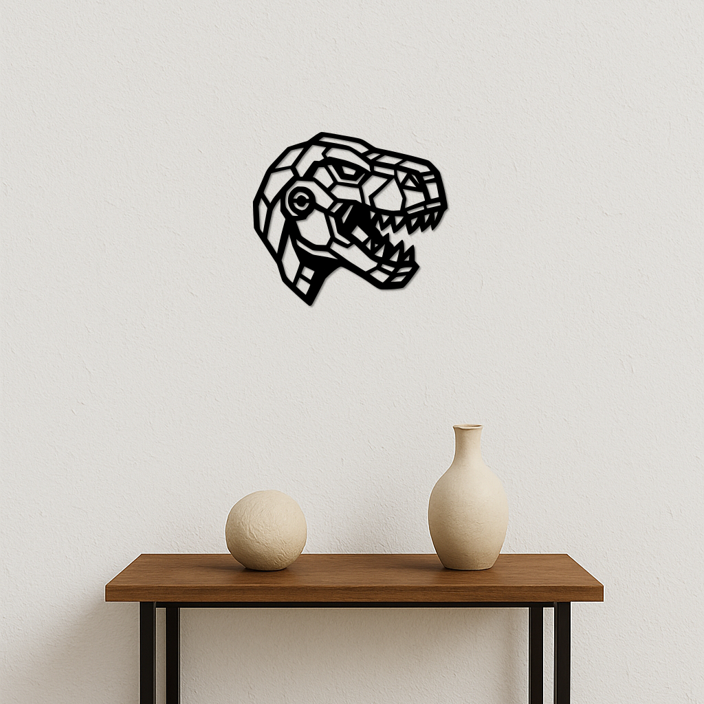 🦖 Cyber T-Rex Wall Art – 3D Printable Decor・ 3D File for 3D printing・Cults