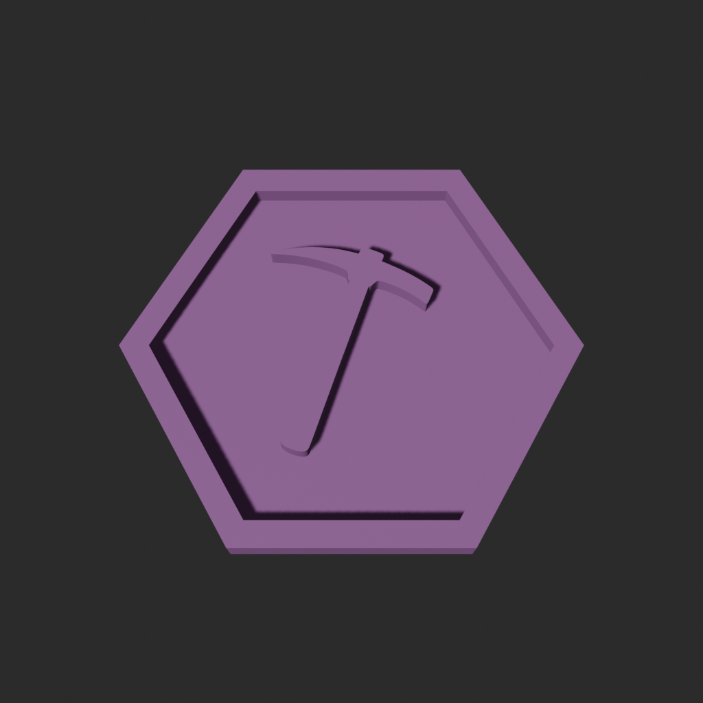 🎲 Pickaxe Hexagon - Ficha de juego imprimible en 3D・Archivo STL para ...