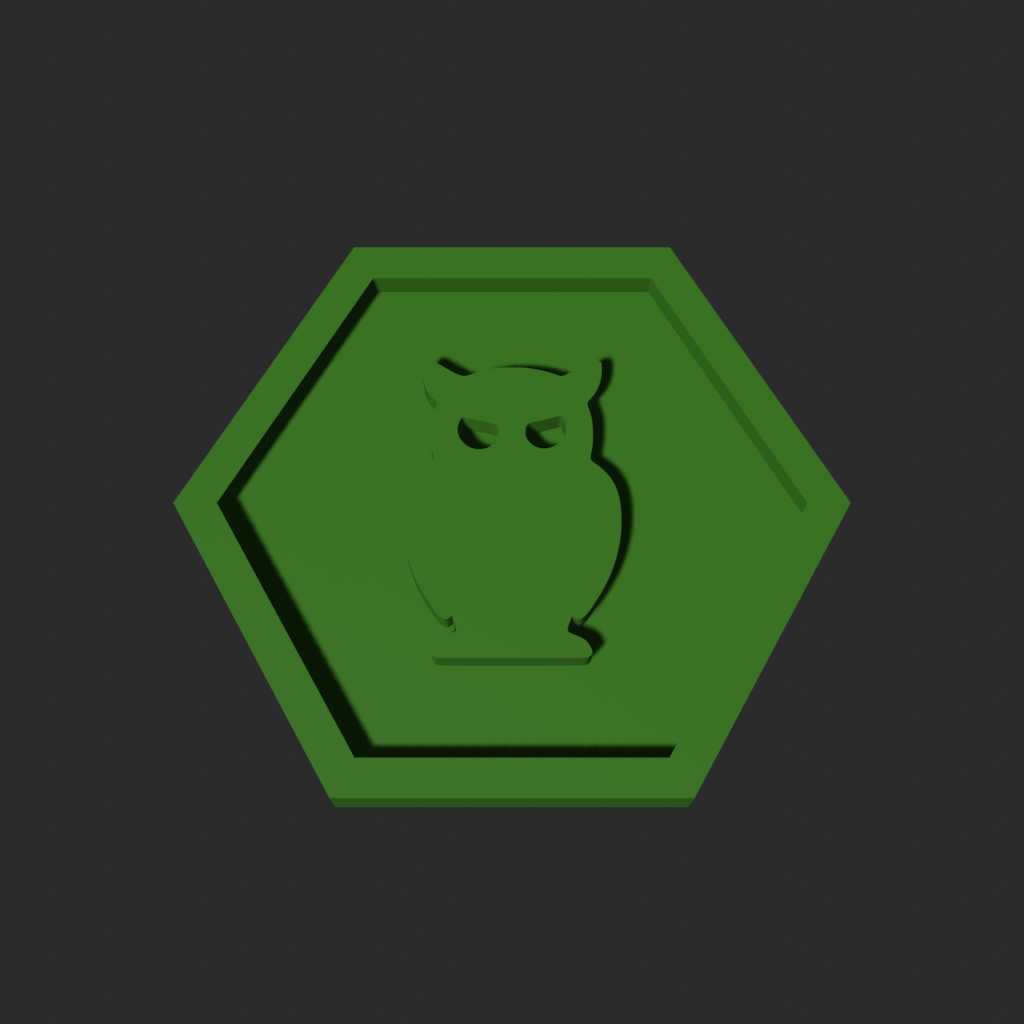 🦉 Owl Meeple Hexagon – 3D Printable Game Token・ 3D File for 3D printing ...