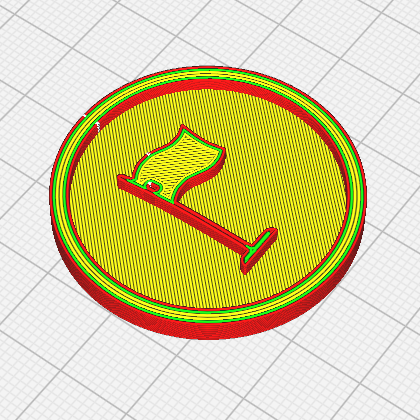 🎲 Flag Symbol Disc – 3D Printable Game Token・ 3D File for 3D printing・Cults