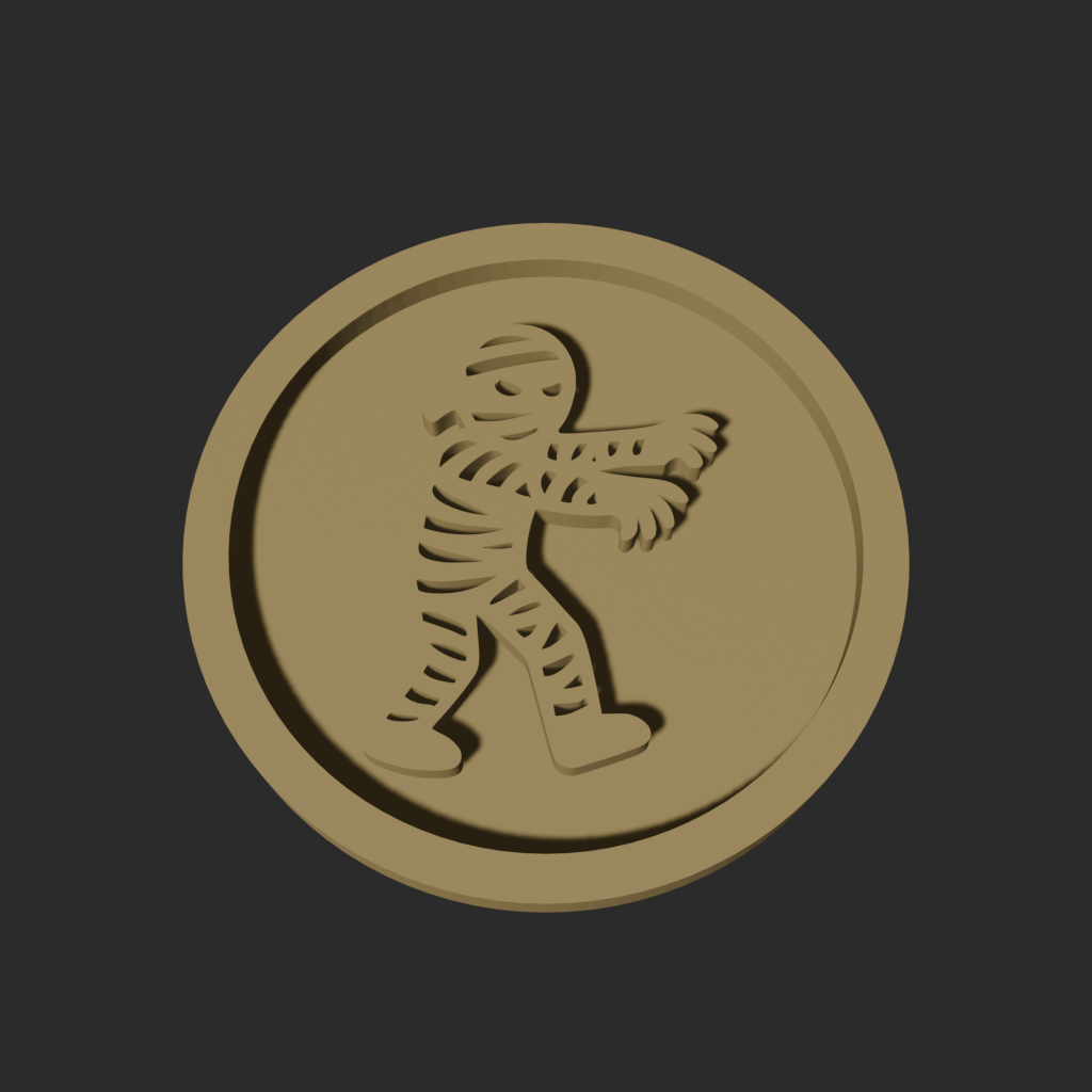 👻 Mummy Disc – 3D Printable Game Token・ 3D File for 3D printing・Cults