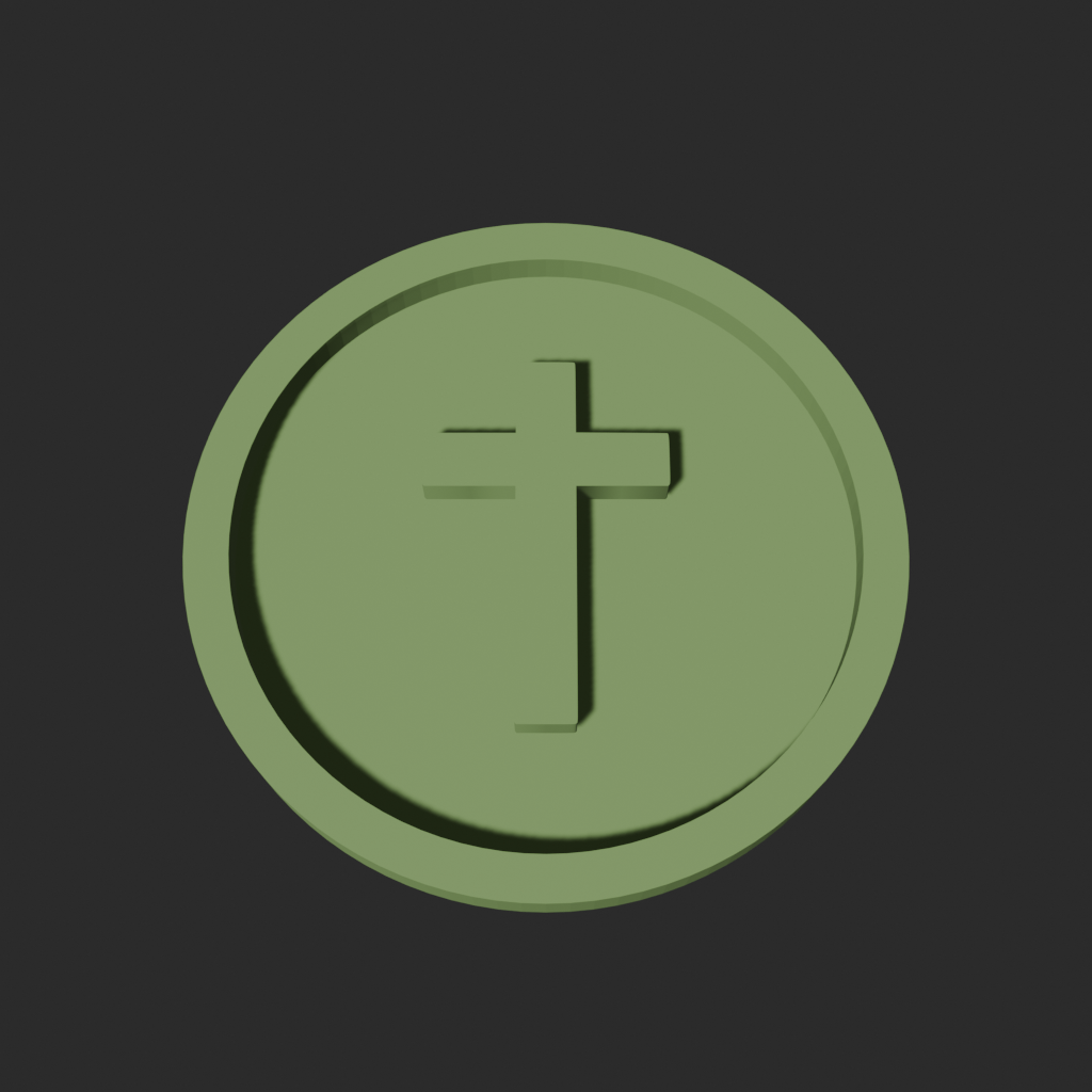 Christian Cross Disc – 3D Printable Game Token・ 3D File for 3D printing ...