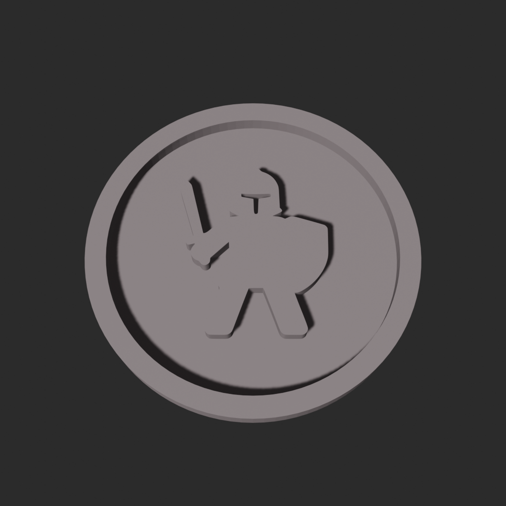 🎲 Knight Disc – 3D Printable Game Token・ 3D File for 3D printing・Cults