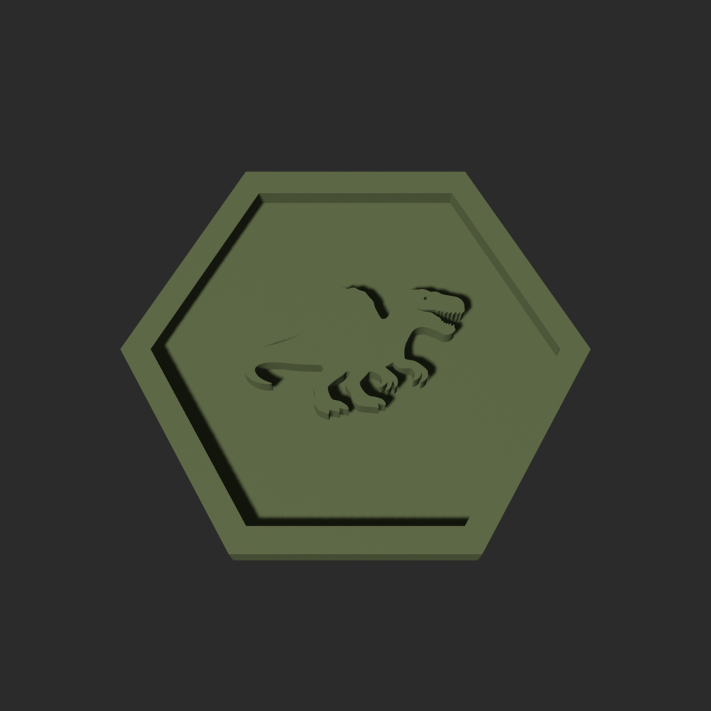 🎲 Spinosaurus Hexagon – 3D Printable Game Token・ 3D File for 3D ...