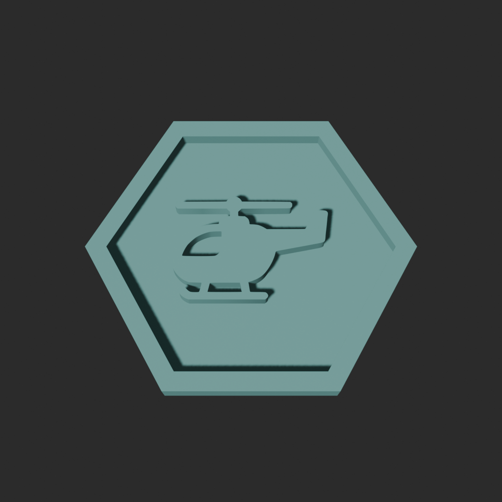 🚁 Helicopter Hexagon – 3D Printable Game Token・ STL File for 3D ...