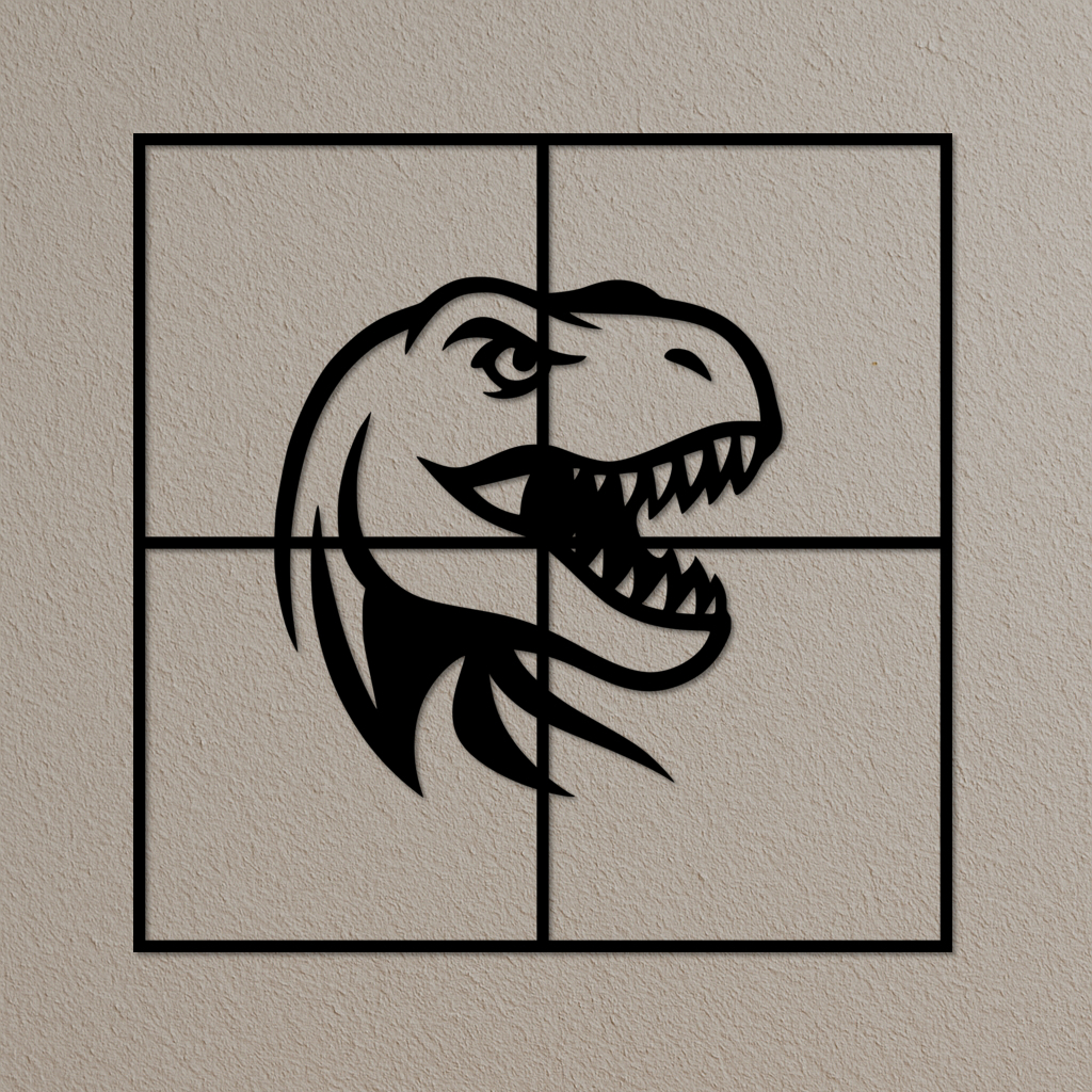🦖 Edgeform T-Rex XL Wall Art – 3D Printable Decor・ STL File for 3D ...
