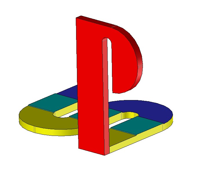 🎮 PS1 LOGO 3D PLAYSTATION・ STL File for ・Cults