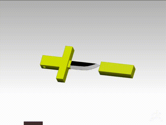 🔪 KOGATANA MIHAWK - KNIFE CROSS (ONE PIECE)・ STL File for ・Cults