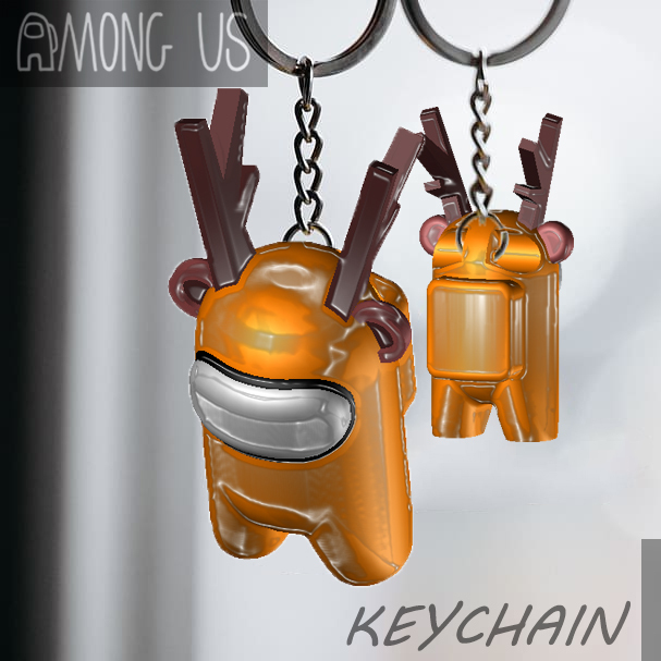 STL file AMONG US KEYCHAIN - REINDEER 🗝️ ・3D printing idea to download ...