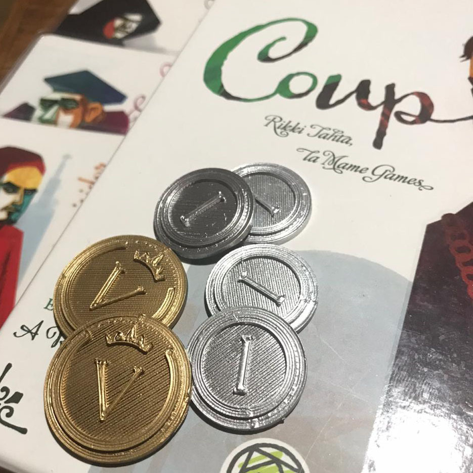 STL file COUP CARD GAME - COINS 👽 ・3D printer design to download・Cults