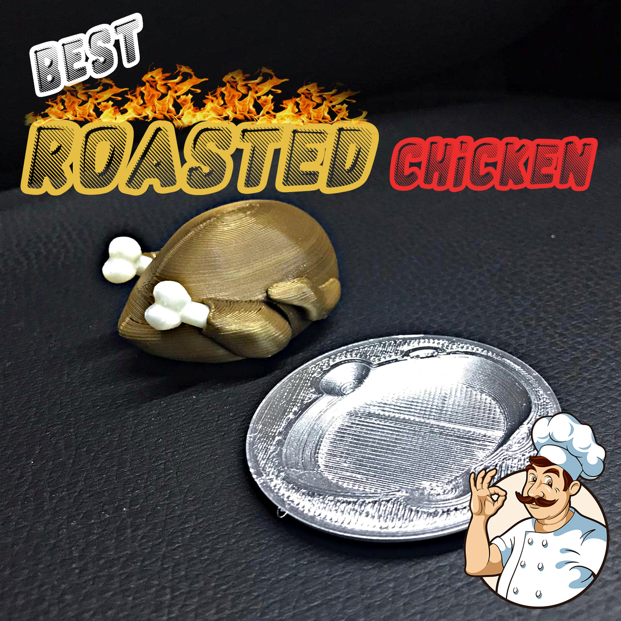 OBJ file ROASTED CHICKEN 🐔 ・3D printer model to download・Cults