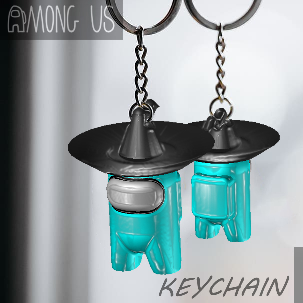 STL file AMONG US KEYCHAIN - WIZARD 🗝️ ・3D printing template to ...