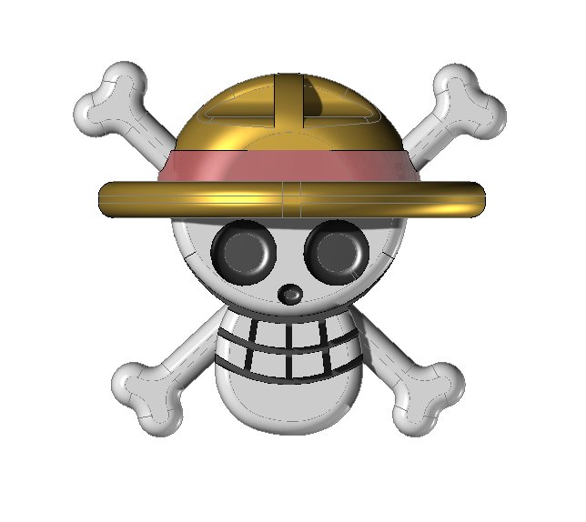STL file Luffy Flag Keychain - One Piece 🗝️ ・3D printing idea to ...