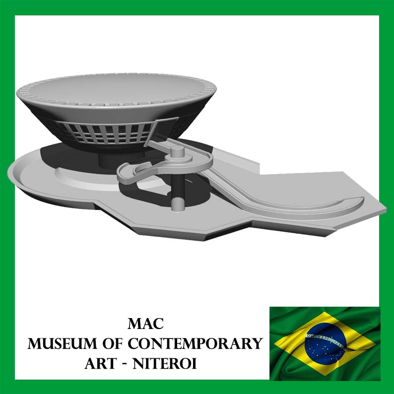 🎨 MAC - Museum of Contemporary Art - Niterói・Free STL File for ・Cults