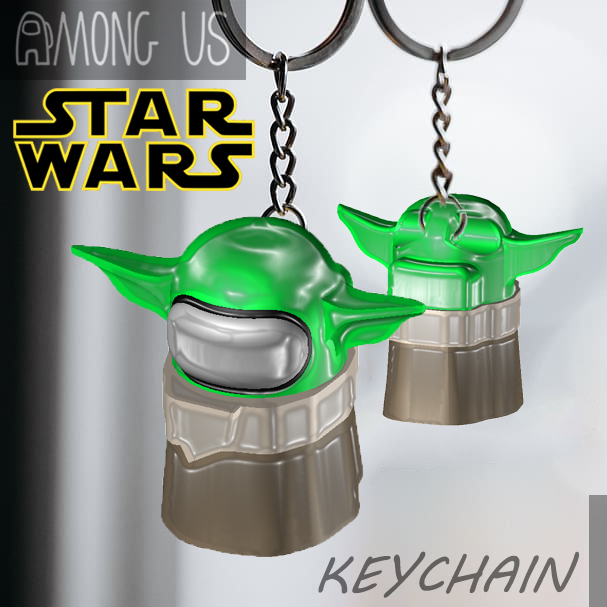STL-Datei AMONG US KEYCHAIN - BABY YODA 🗝️ ・3D-druckbares Modell zum ...