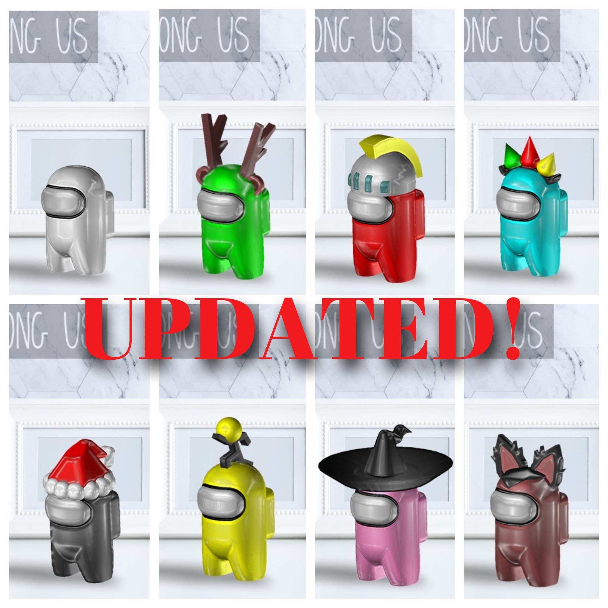 STL file AMONG US - PACK 9 🎨・Model to download and 3D print・Cults