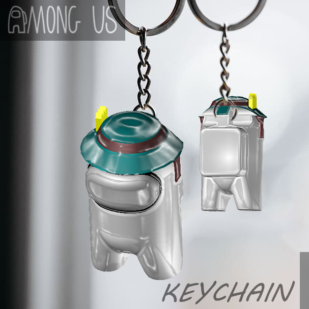 STL file AMONG US KEYCHAIN - HUNTER CAP 🗝️・3D printing model to ...