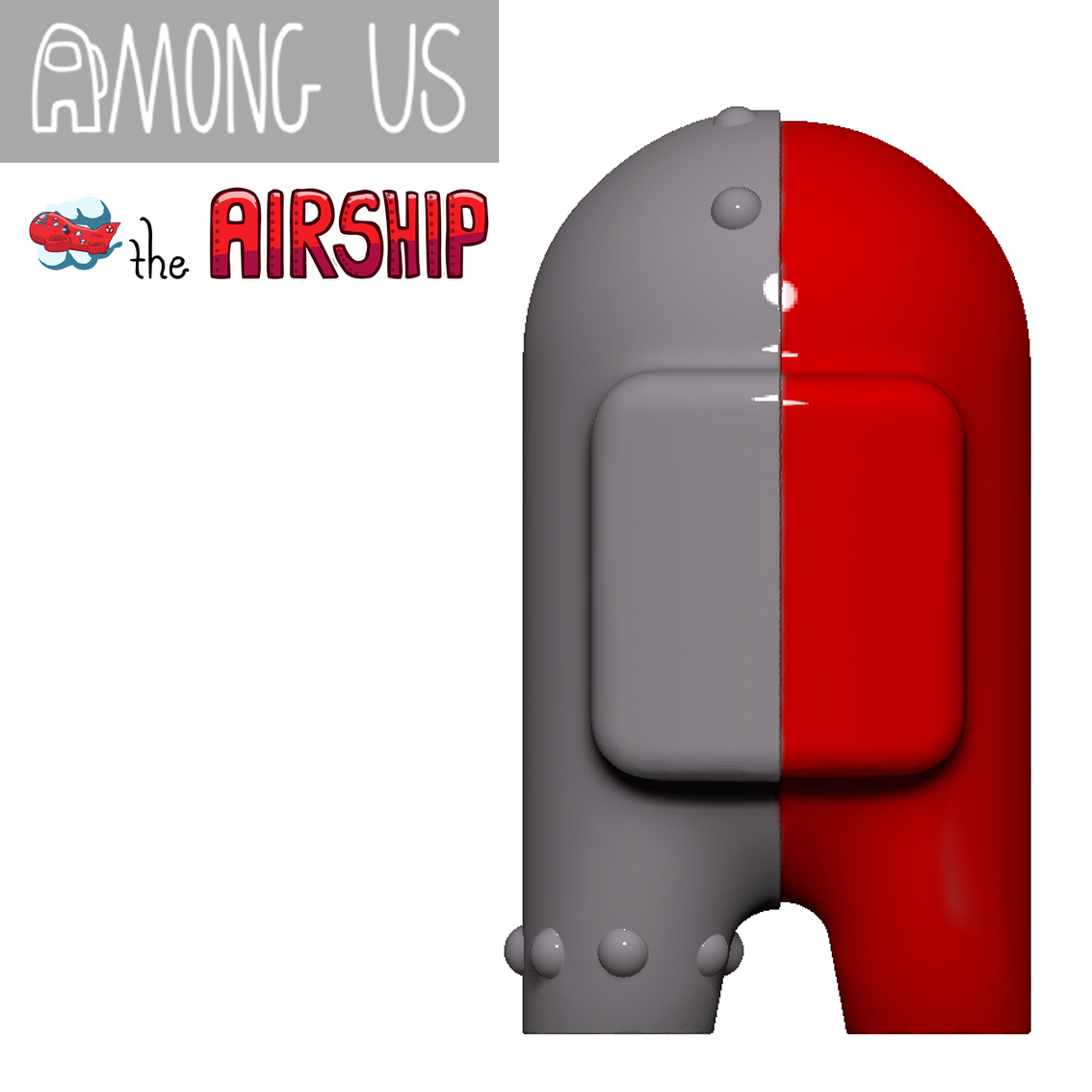 🎨 AMONG US - HALF ARMOR (THE AIRSHIP)・ STL File for ・Cults