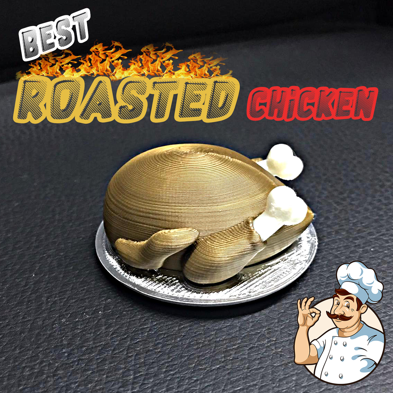 OBJ file ROASTED CHICKEN 🐔 ・3D printer model to download・Cults