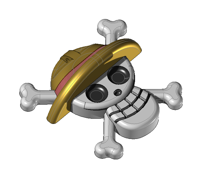 STL file Luffy Flag Keychain - One Piece 🗝️ ・3D printing idea to ...