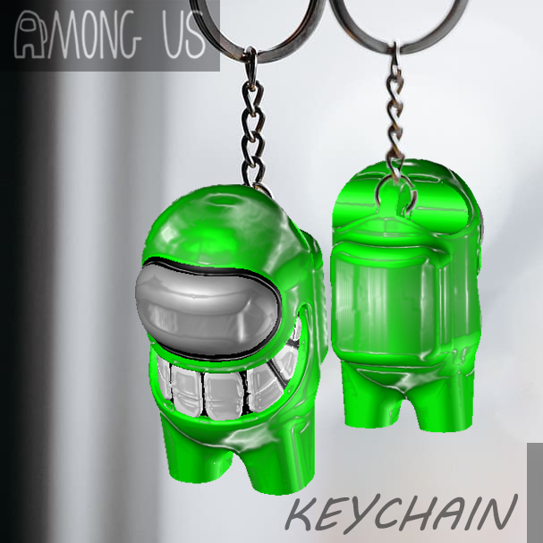 STL file AMONG US KEYCHAIN - SMILE 🗝️ ・3D printer design to download・Cults