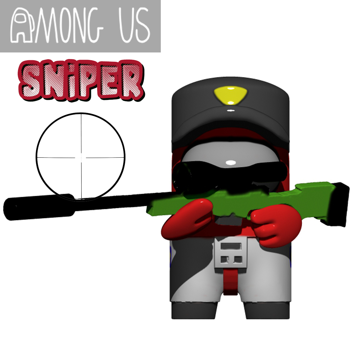 🔫 AMONG US - SNIPER・Fichier STL pour ・Cults