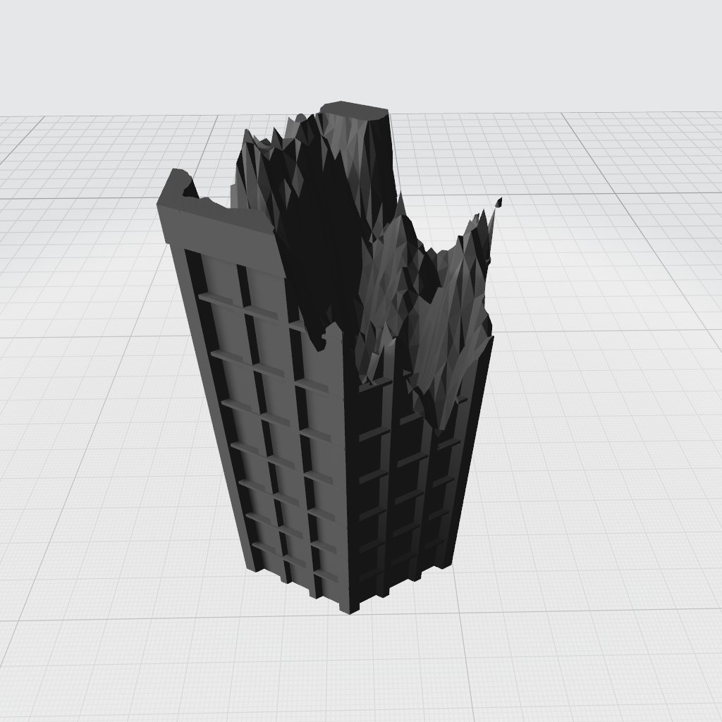 🏗️ Battle damaged Urban Warfare Building・Free STL File for ・Cults