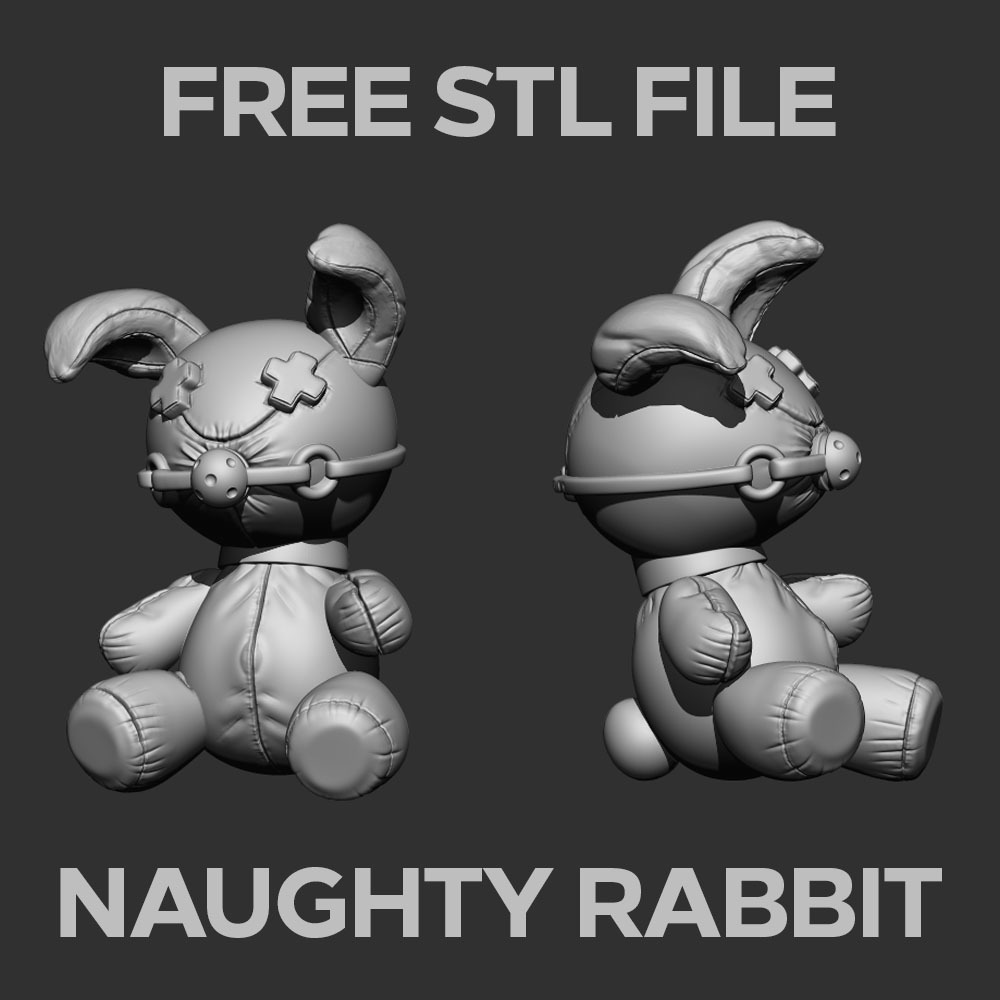 🐇 Naughty Rabbit・Free 3D File for ・Cults