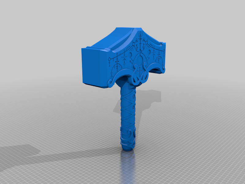 Free STL file Mjolnir - God of War by Soljun (full model remix) 🎮 ・3D ...
