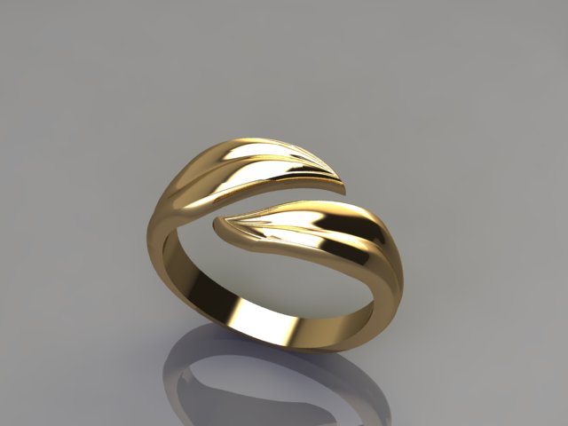 STL file leaf Ring 💍 ・3D print model to download・Cults