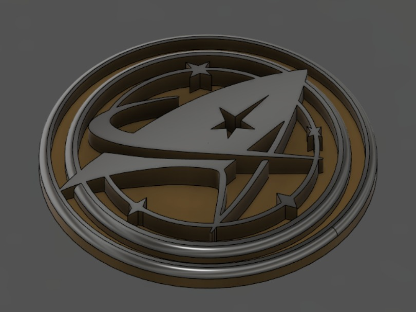 ⭐ Star Trek Discovery Logo・Free 3D File for ・Cults
