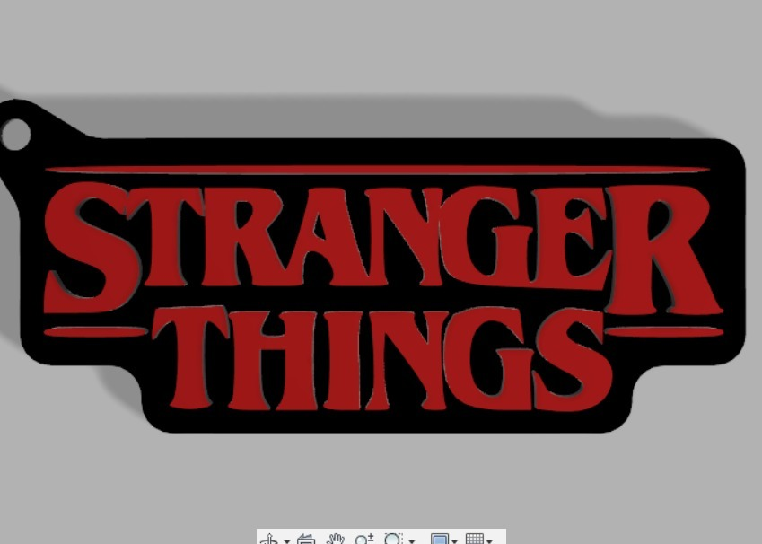 Free 3D file Stranger Things Logo Keychain 🗝️ ・3D printer design to ...