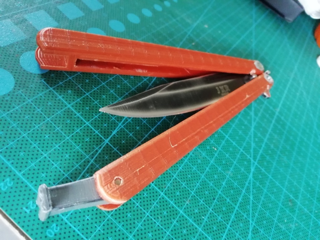 Free 3D file Butterfly Knife Handle 🦋 ・Template to download and 3D ...
