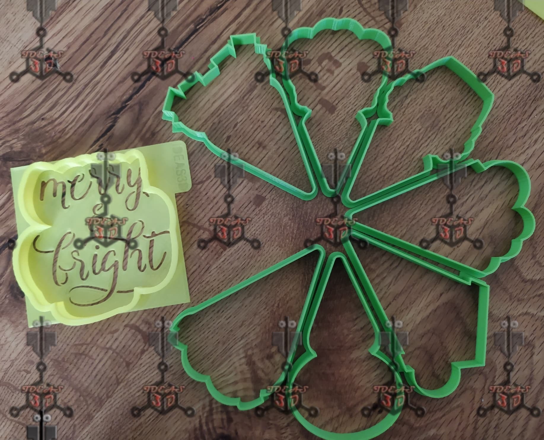 Free STL file christmas pizza cutter set + stencil 🎄 ・3D printing ...