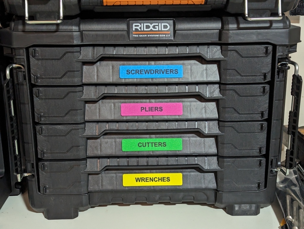 ⚙️ Dividers, Trays and Labels for Ridgid Pro Gear 2.0 Drawers・Free STL ...