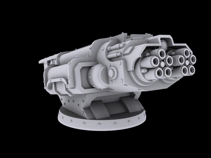 ⚔ medium-giant-mech-chain-cannon-turret・ 3D File for ・Cults