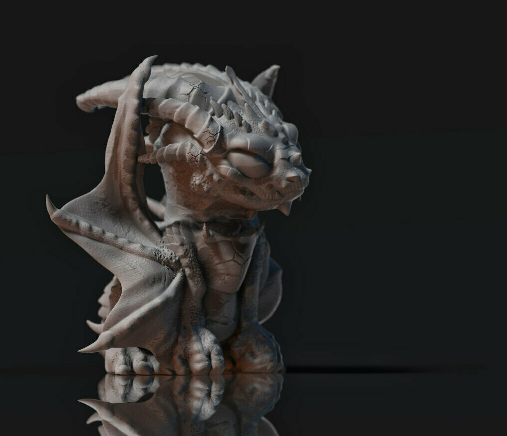 3D file Dragon- Grumpy Baby 🐉 ・3D printing design to download・Cults