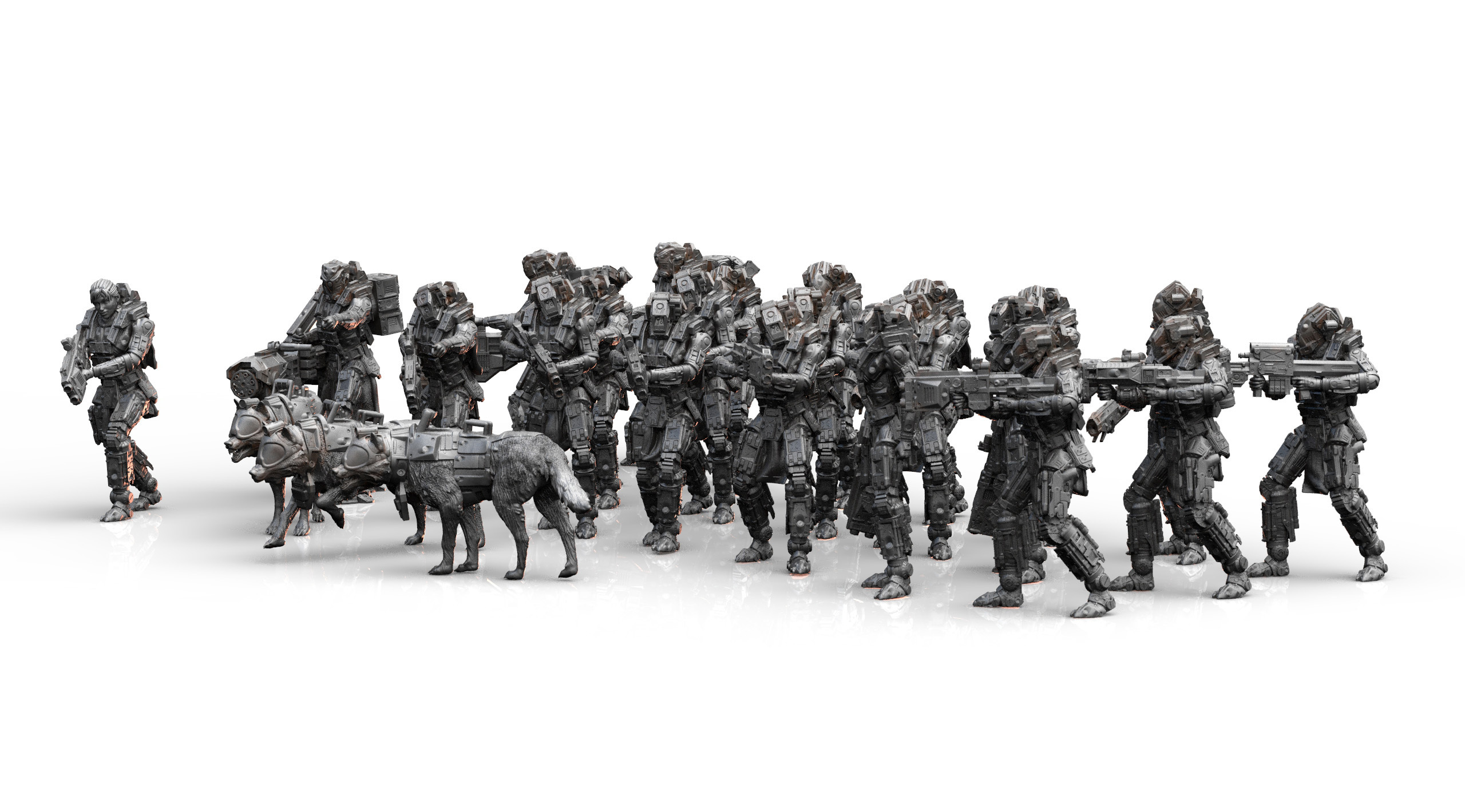 3D file Infantry Platoon- Koloss 🔫・3D print model to download・Cults