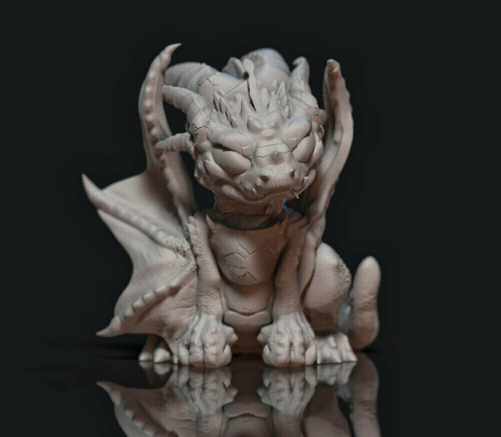3D file Dragon- Grumpy Baby 🐉 ・3D printing design to download・Cults