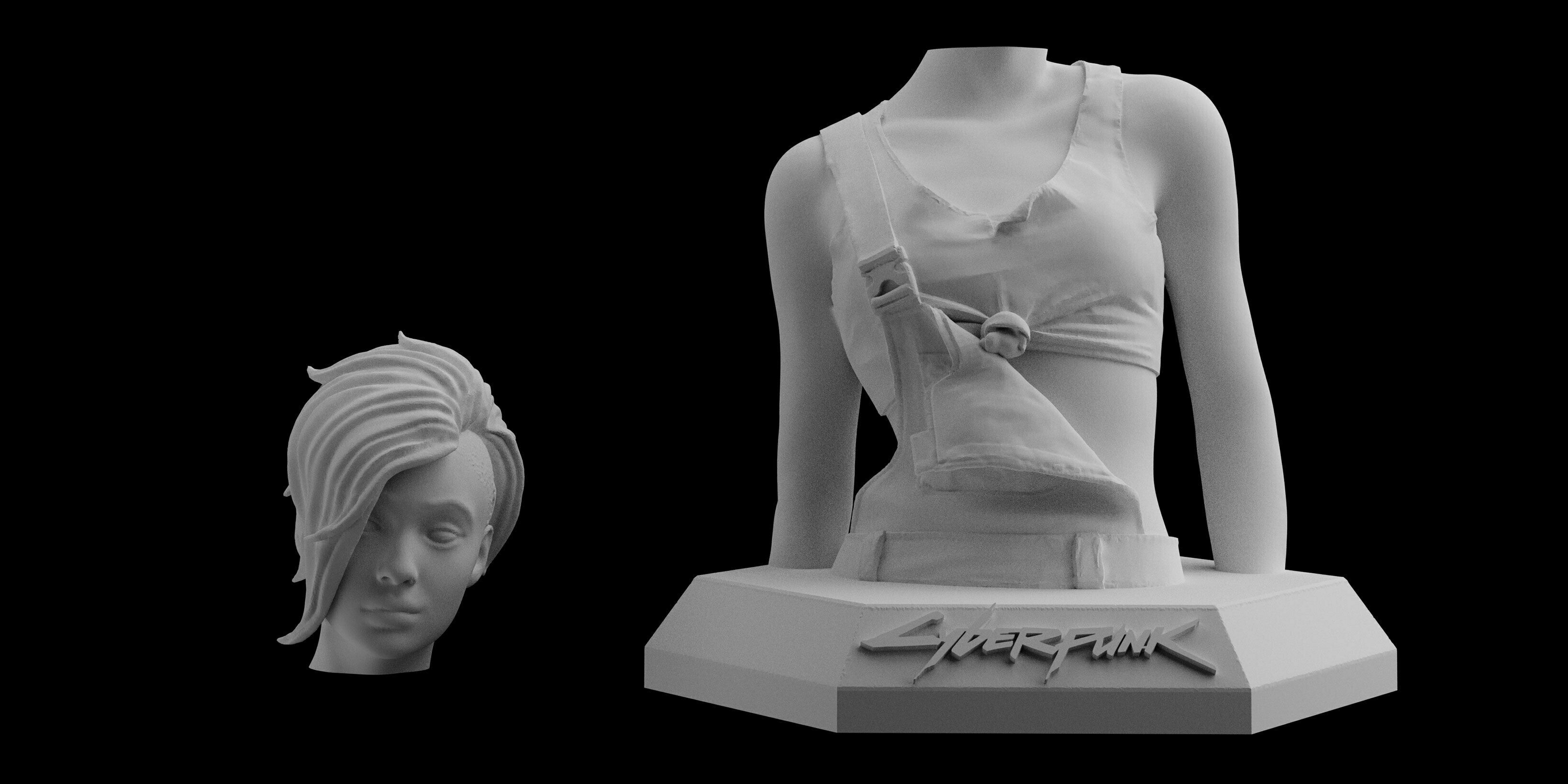 🗿 Cyberpunk 2077 Judy Alvarez Download 3D print model STL files statue ...