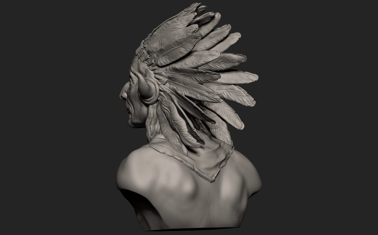 🤠 American Native Warrior 3D print model・ STL File for ・Cults